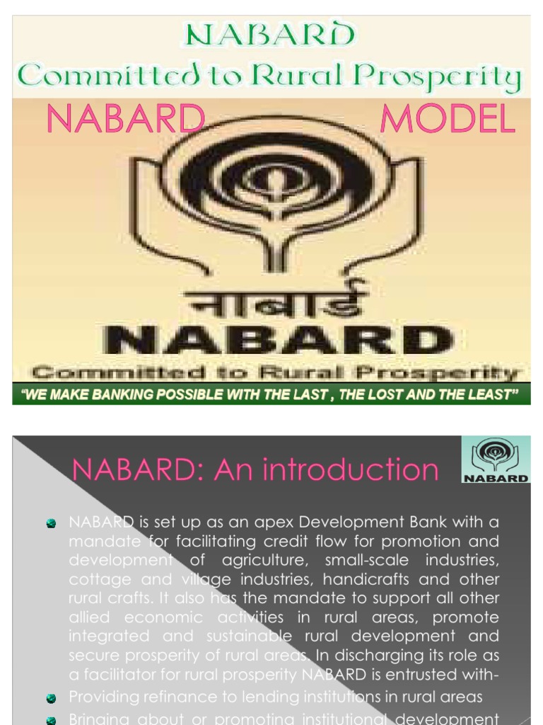 Nabard | PDF | Microfinance | Credit