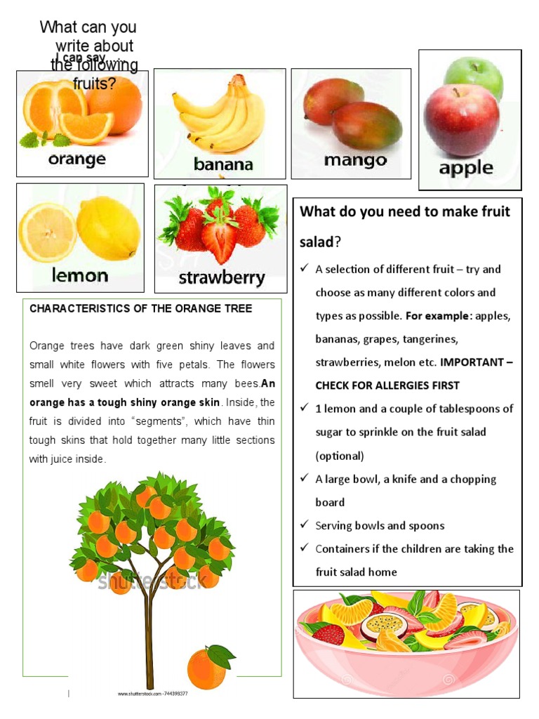 What Can You Write About The Following Fruits?: What Do You Need To ...