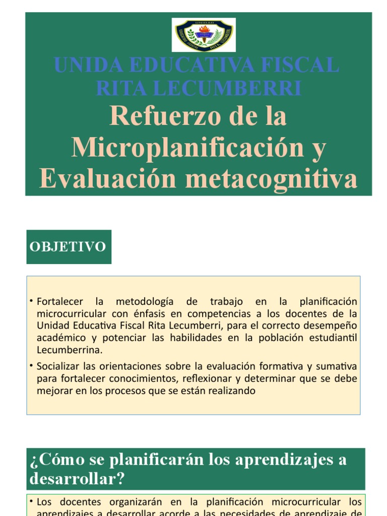 Microplanificación-Evaluación Metacog | PDF | Teoria de la mente ...