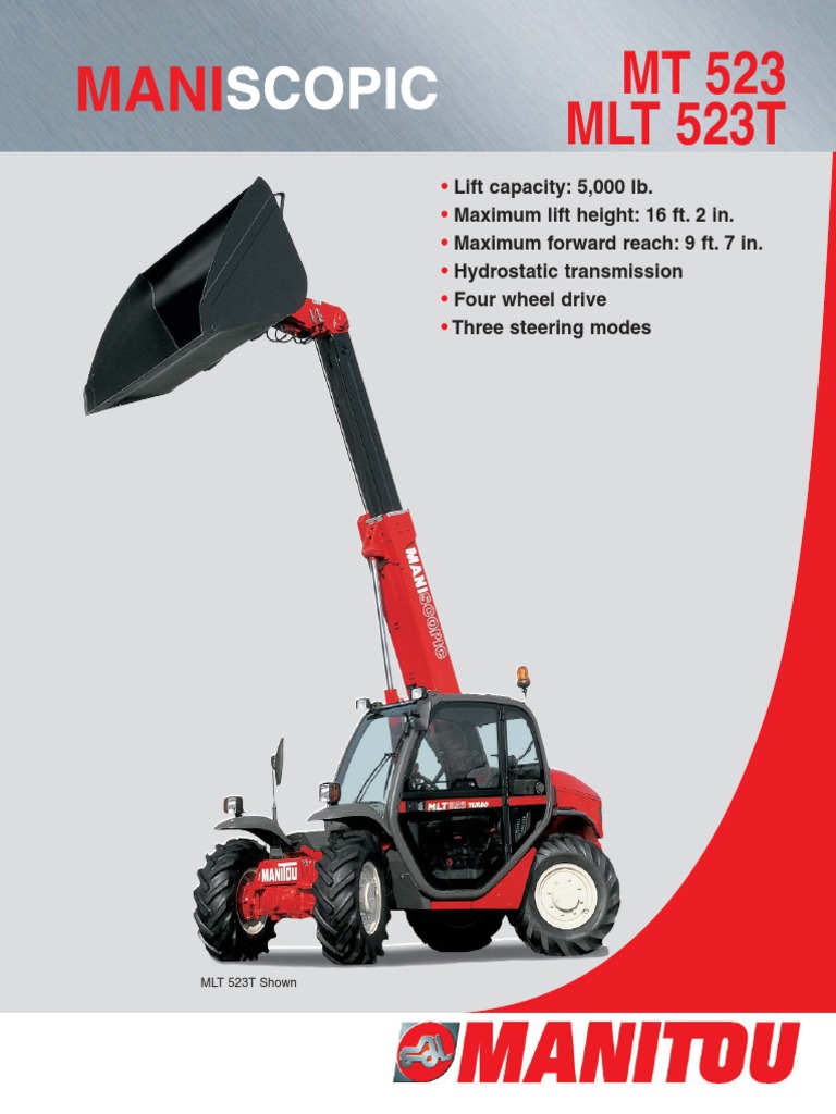 Scopic: MT 523 MLT 523T | PDF | Brake | Steering