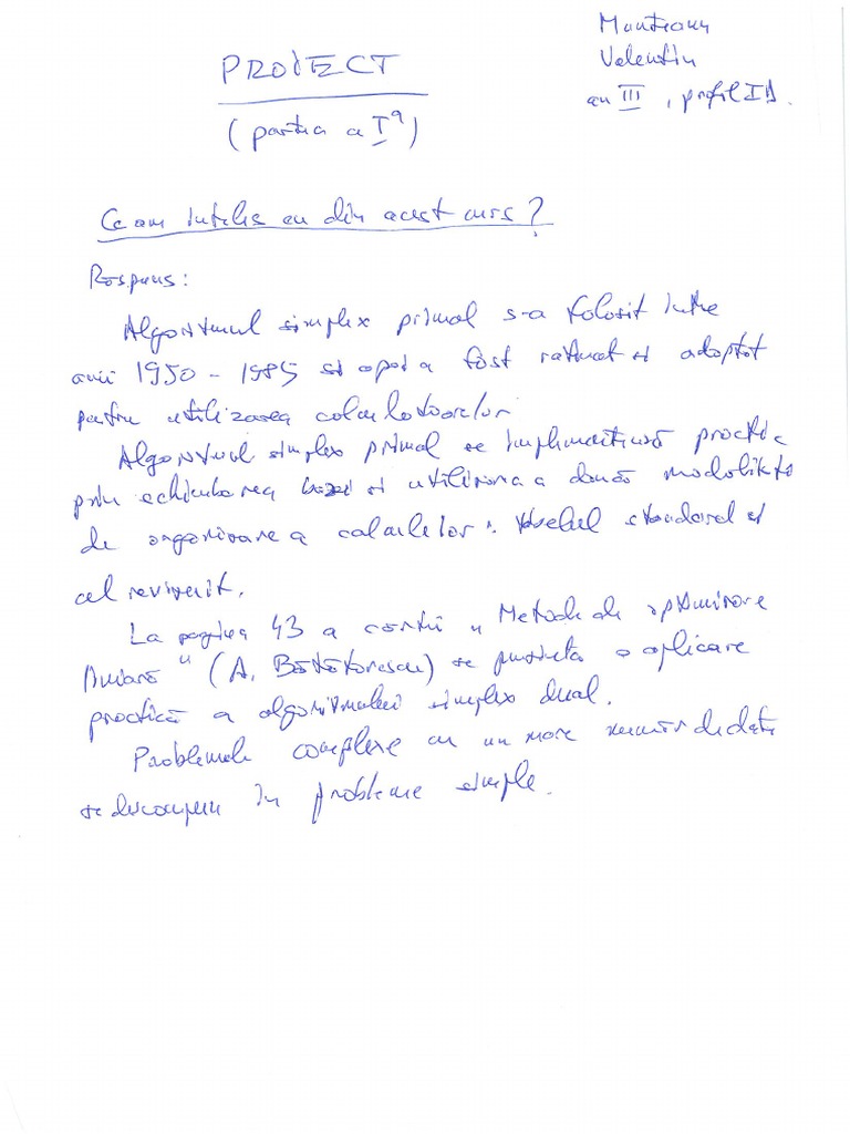 Proiect Munteanu Valentin An III Profil ID | PDF