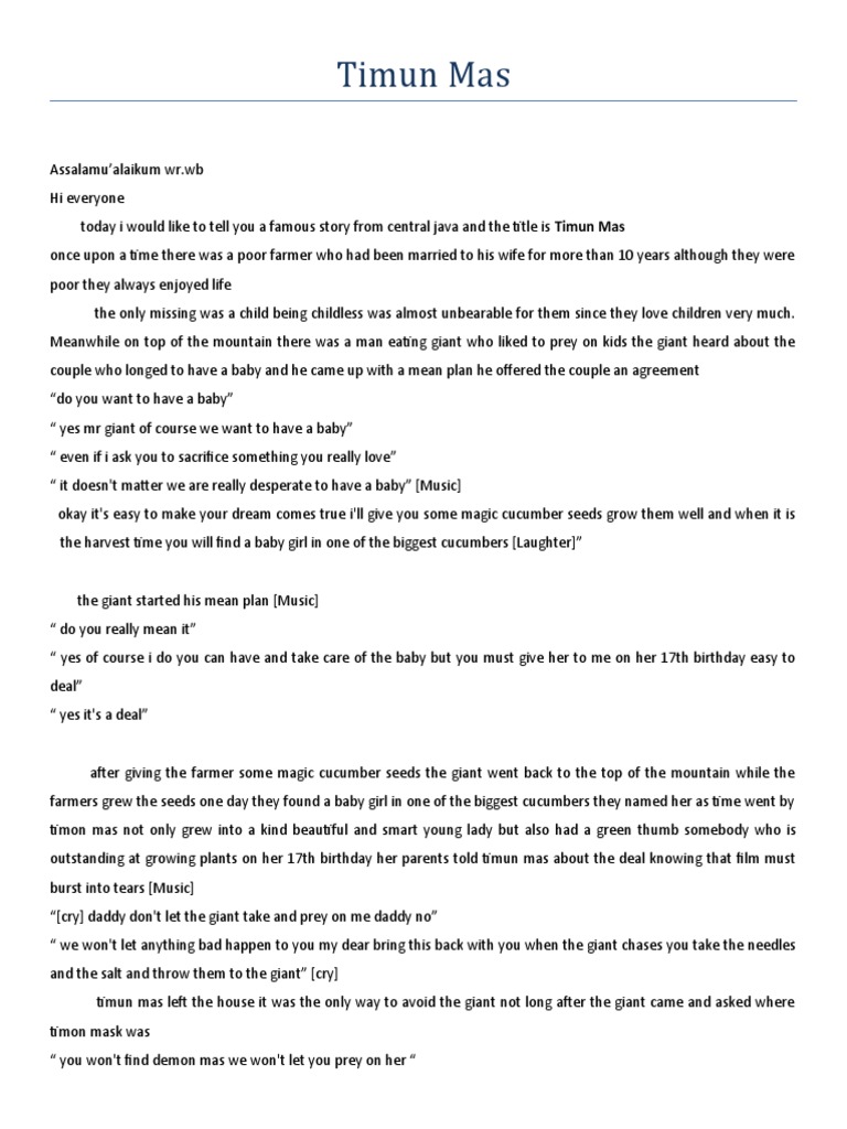Timun Mas | PDF