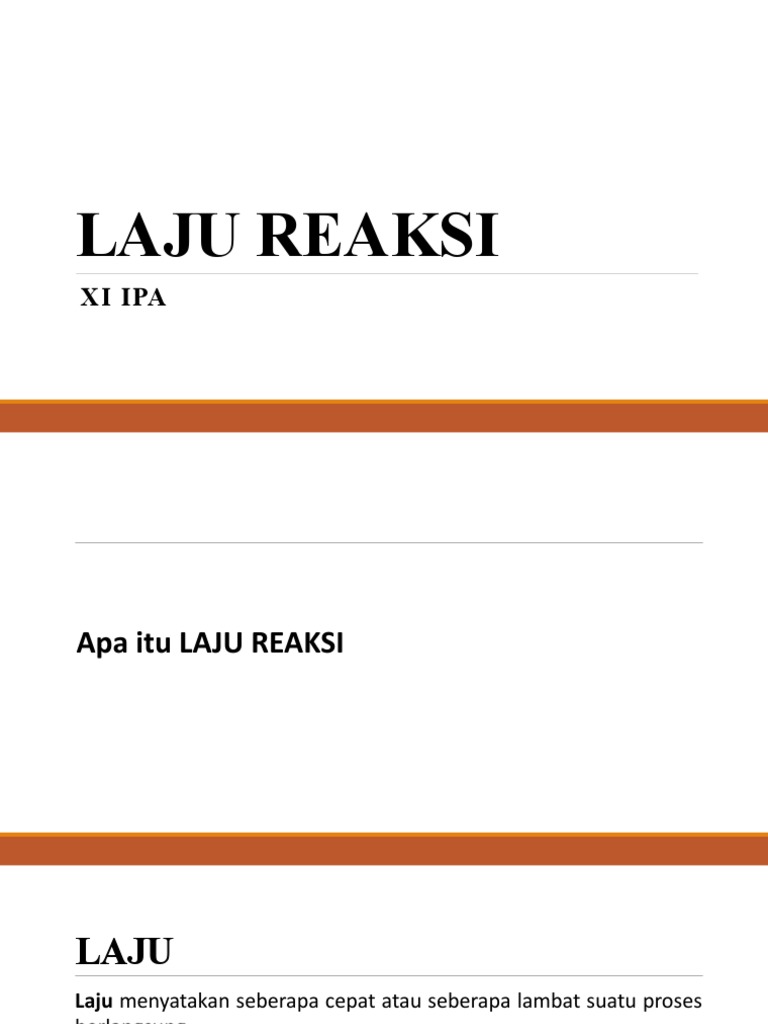 Laju Reaksi (Kemolaran) | PDF | Sains & Matematika
