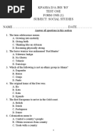B7 Social Studies T1 Exam Questions | PDF | Adolescence | Self Esteem