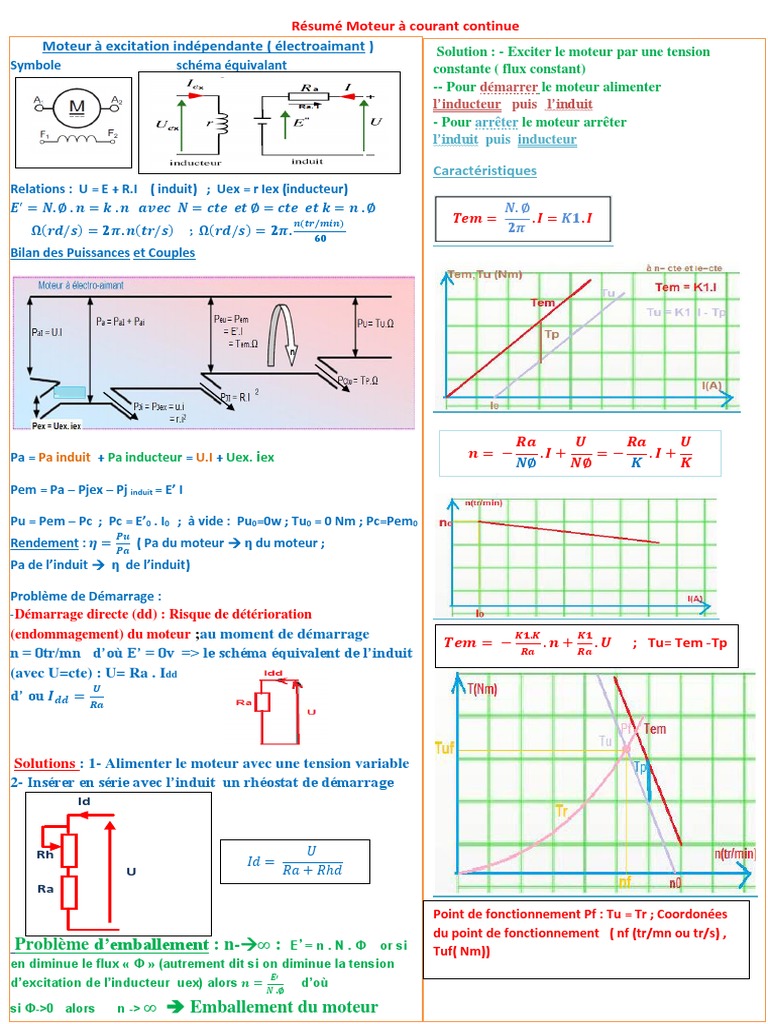 Resumé MCC | PDF | Électrotechnique | Électricité