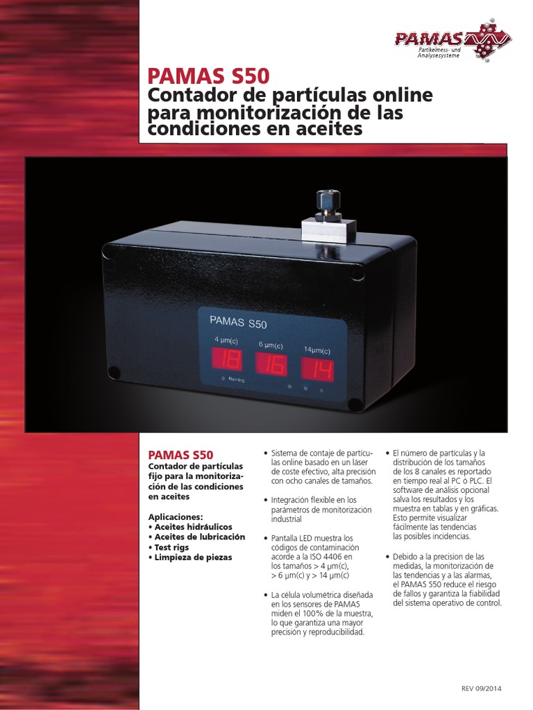 Pamas S50: Contador de Partículas Online para Monitorización de Las ...