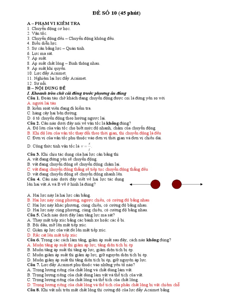 VL8 TracNghiem&TuLuan (CB) 10 | PDF