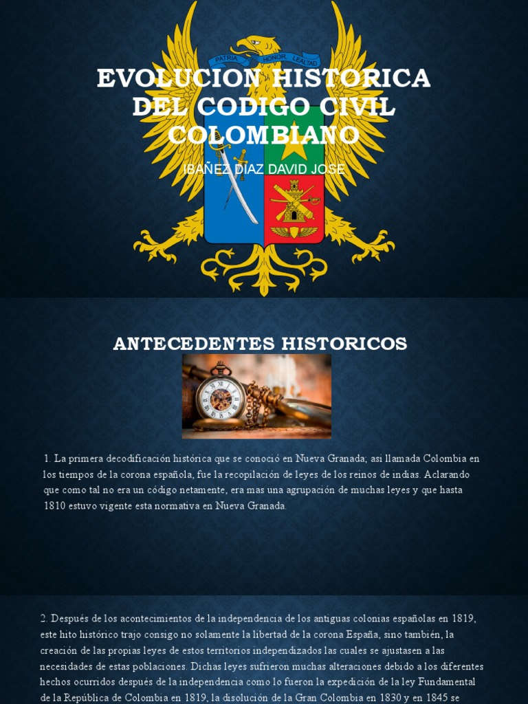 Evolucion Historica Del Codigo Civil Colombiano | PDF | Estatuto | Colombia