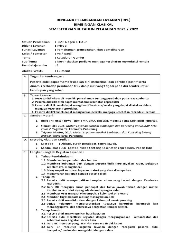 RPL BK Kesehatan REproduksi | PDF