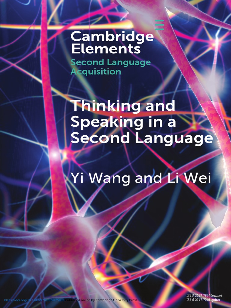 Thinking and Speaking in A Second Language | PDF | Second Language ...