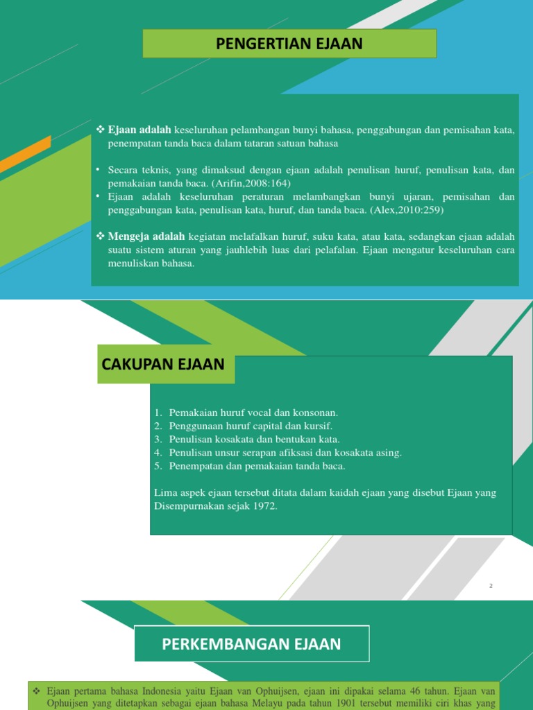 Pedoman Umum Ejaan Bahasa Indonesia) | PDF