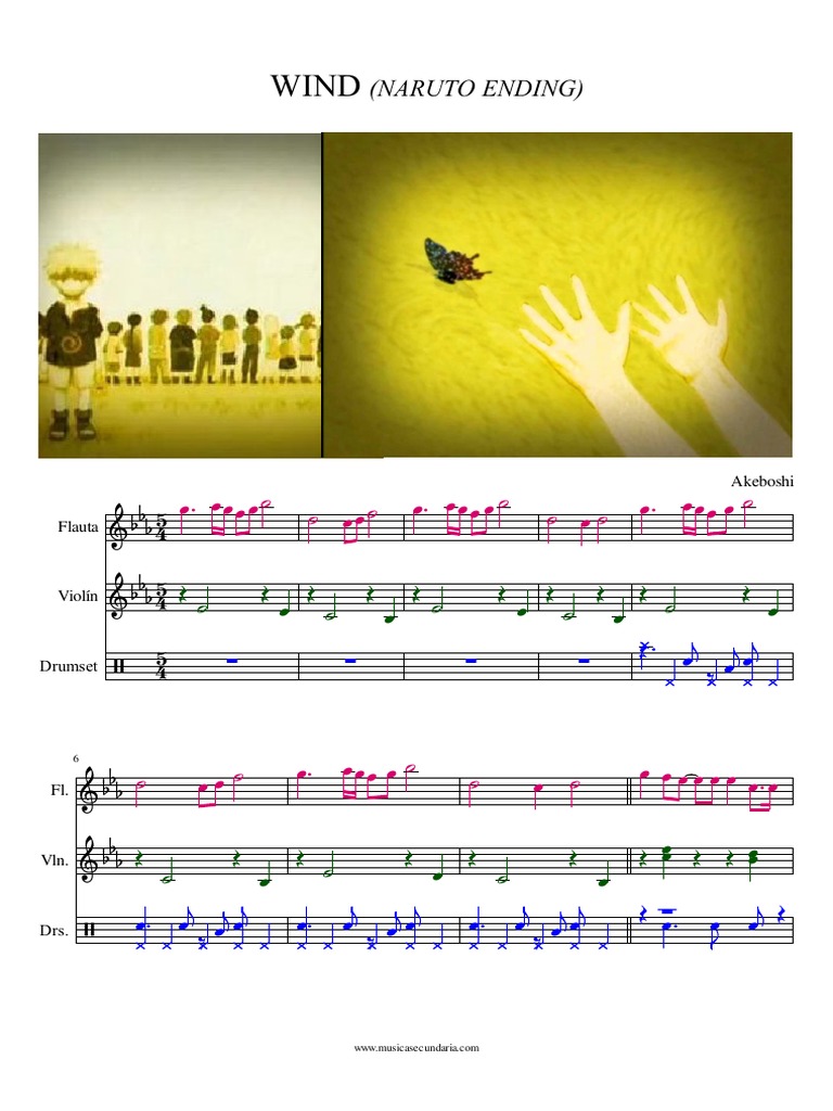 Wind Naruto Ending Partitura | PDF