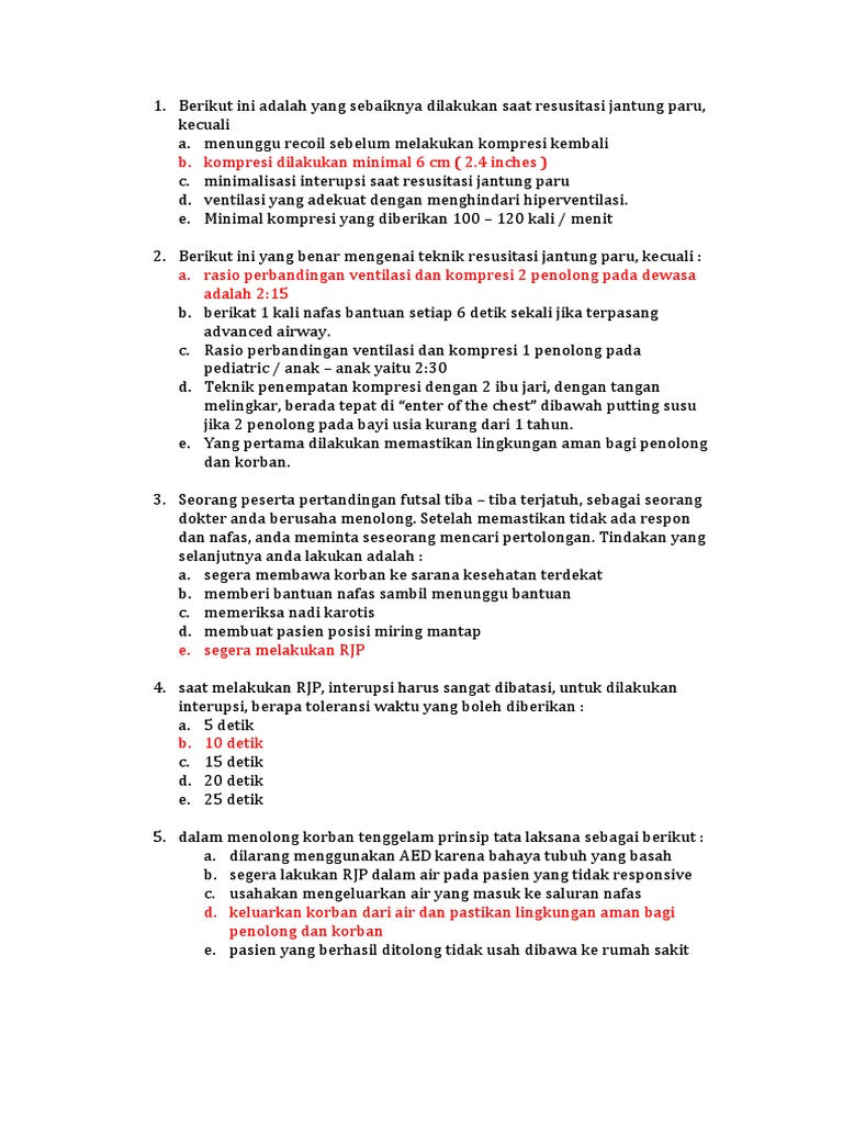Titipan Soal ACLS AHA 2015 | PDF