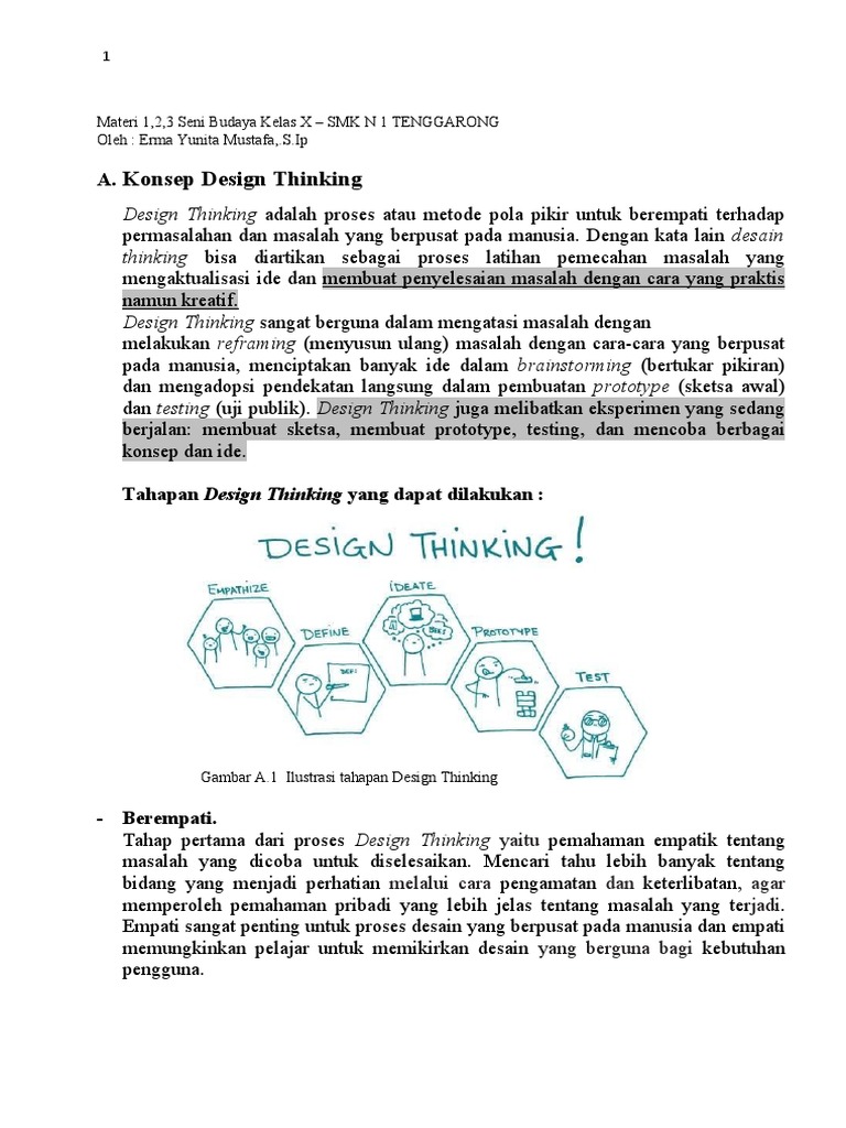Materi & Bacaan Design Thinking | PDF