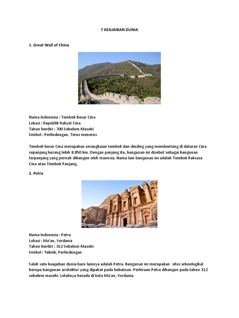 7 Keajaiban Dunia | PDF