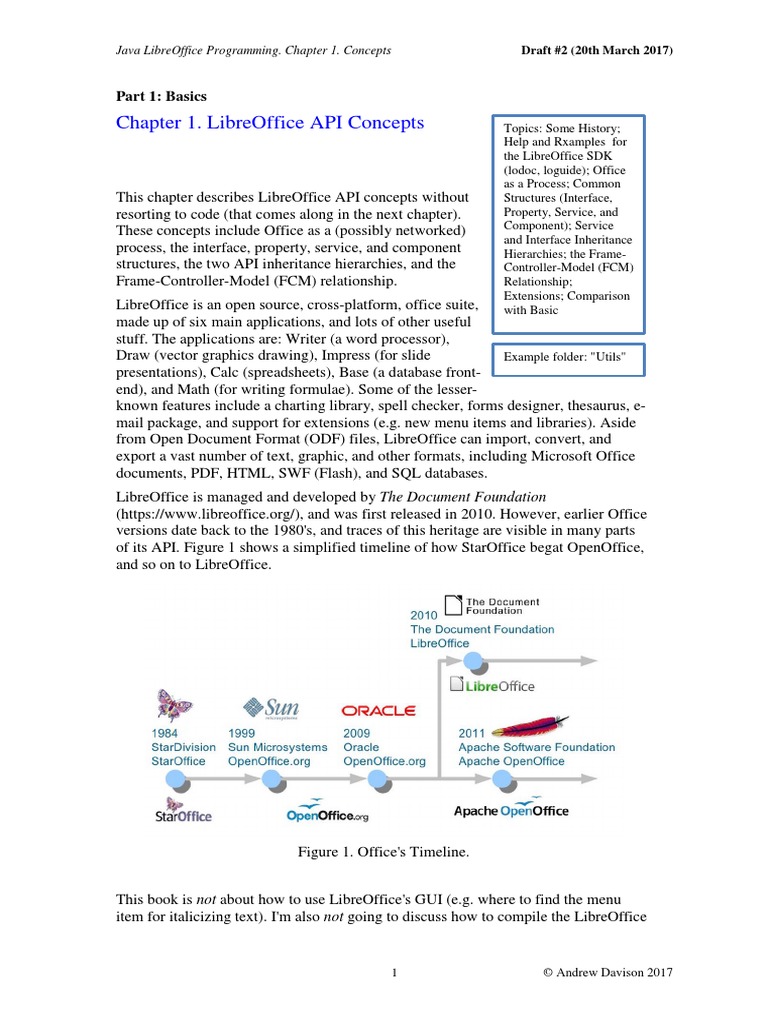 Chapter 1. Libreoffice Api Concepts: Part 1: Basics | PDF | Inheritance (Object Oriented ...