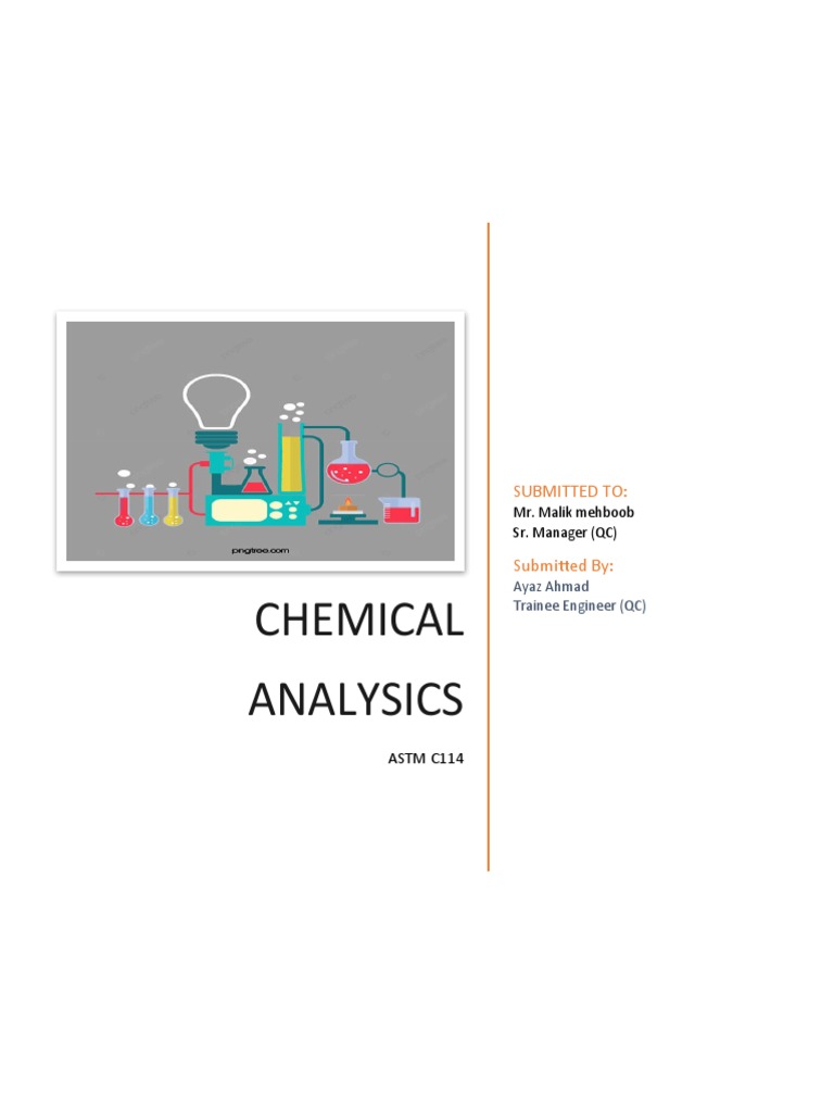 Chemical analysis test (ASTM C114) | PDF | Hydrochloric Acid | Sodium ...