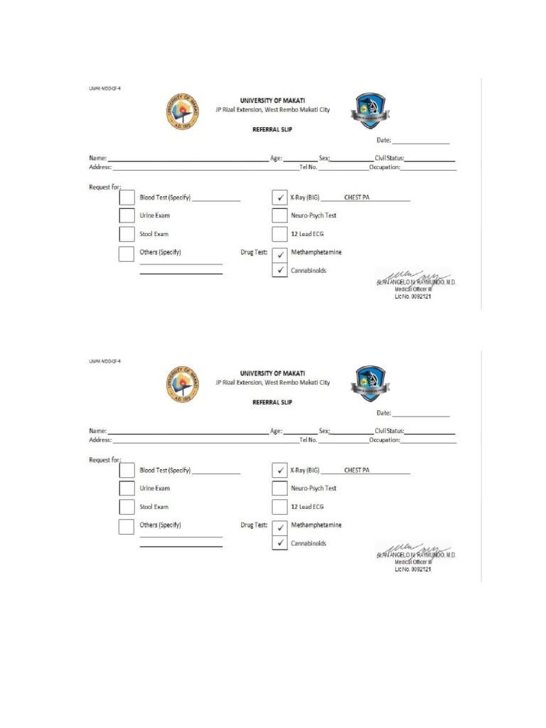 Referral Slip | PDF