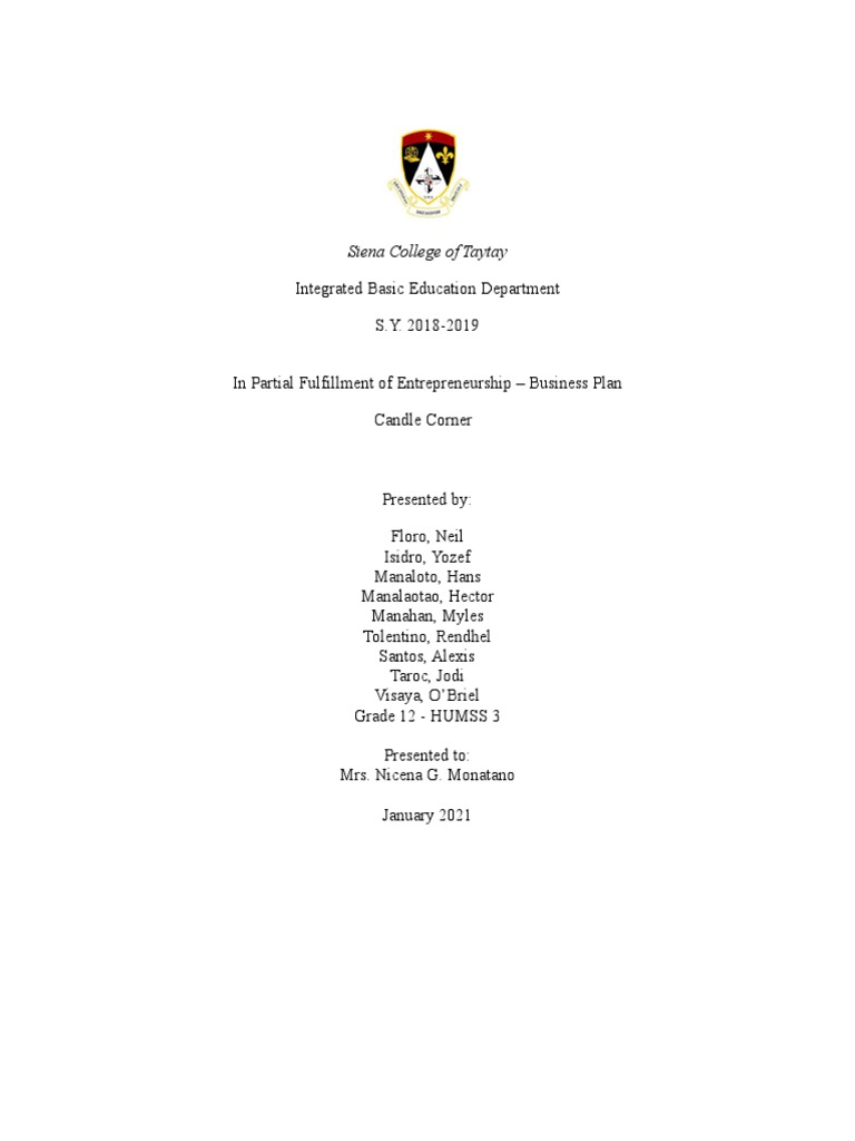 Business Proposal Chapter 1 | PDF | Marketing | Prices