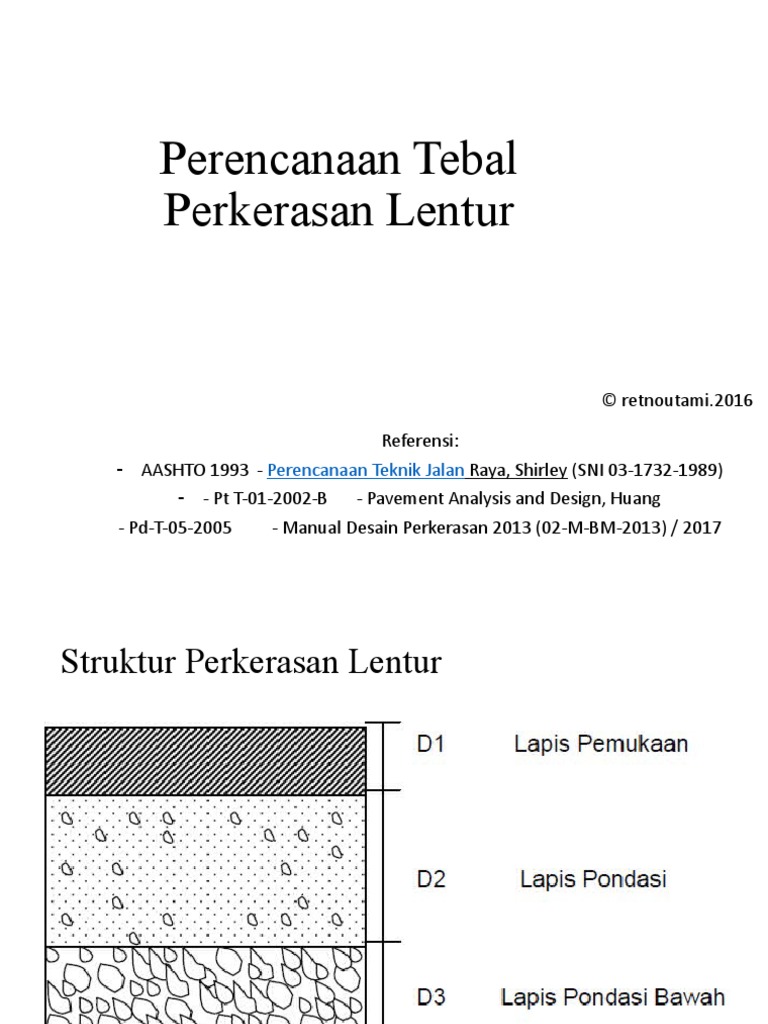 Perencanaan Tebal Perkerasan Lentur | PDF