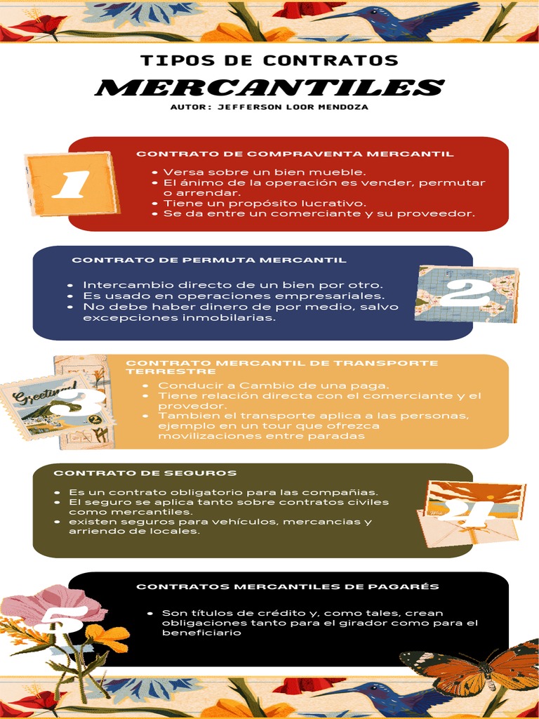 Tipos de Contratos Mercantiles | PDF | Bancos | Seguro