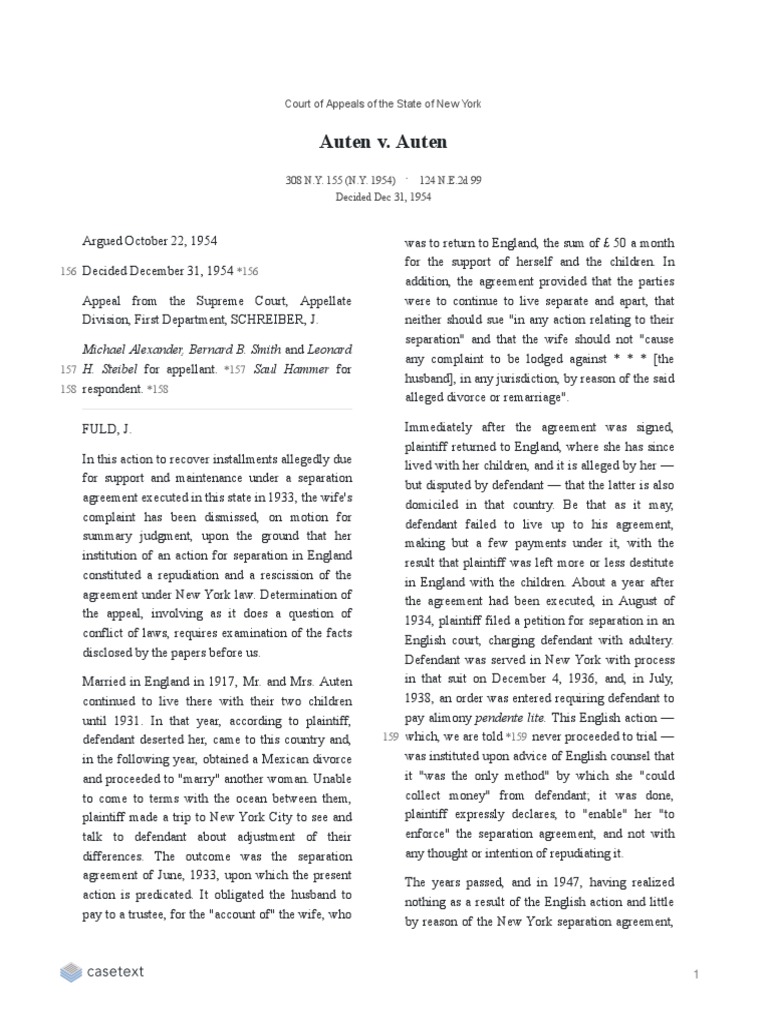 Auten v. Auten: Michael Alexander, Bernard B. Smith and Leonard H ...