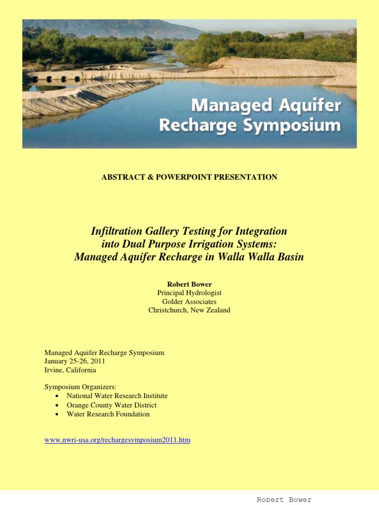 Bower Session Presentation Final | PDF | Groundwater | Aquifer