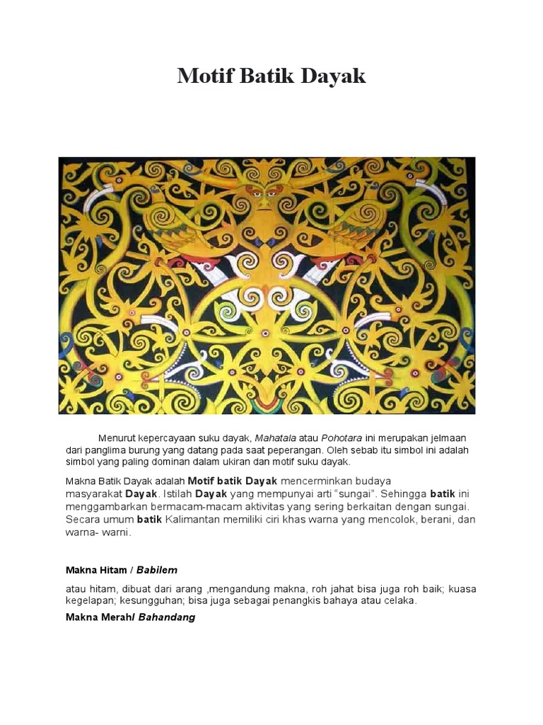 Menurut Kepercayaan Suku Dayak | PDF