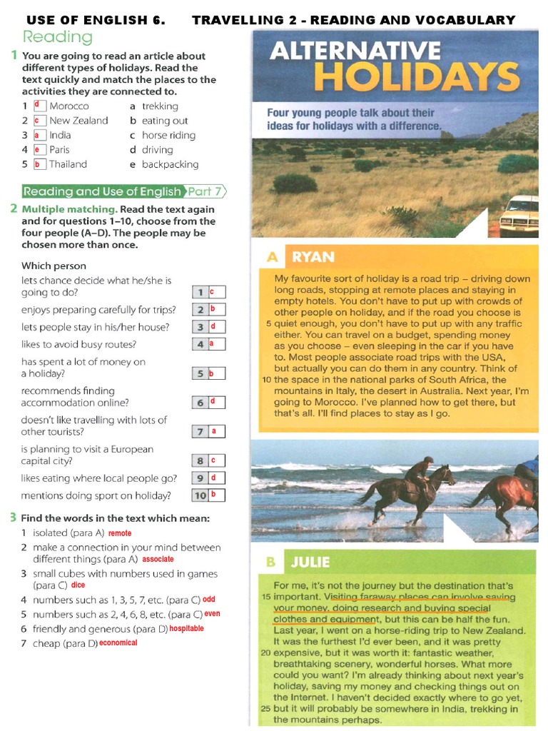 Travel Vocabulary and Usage Guide | PDF | Transport