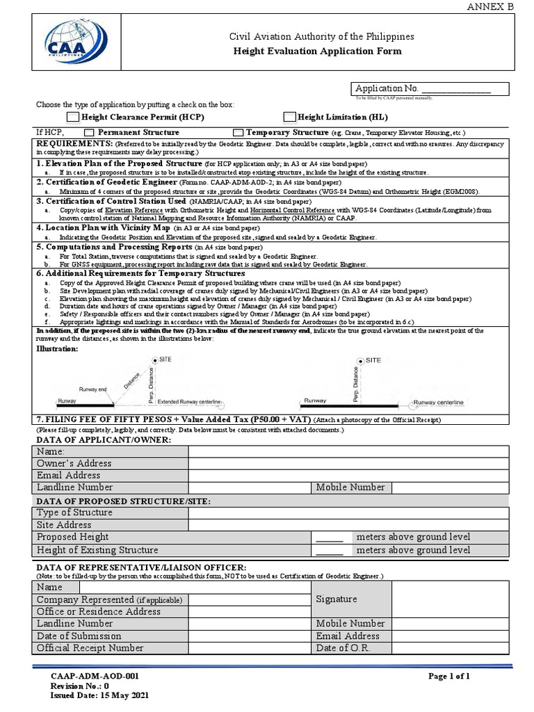 Annex B Caap Adm Aod 001 | PDF | Geodesy