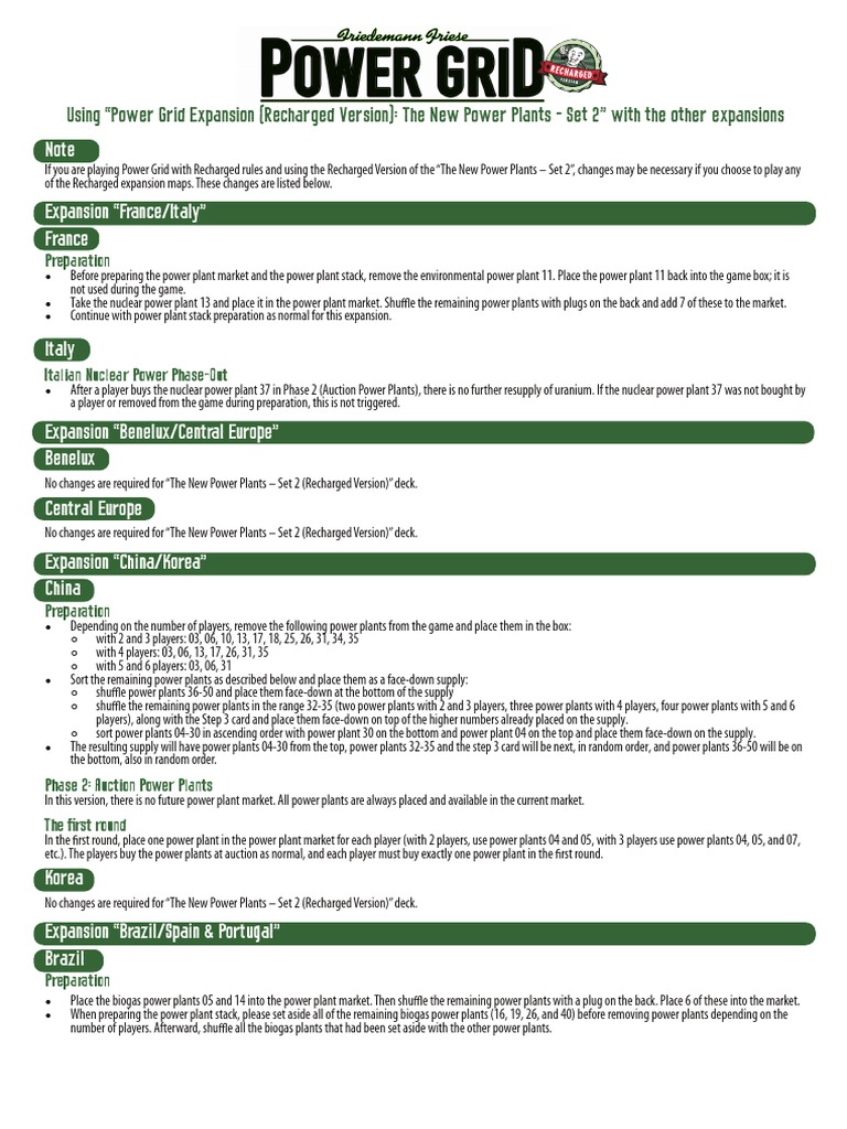 Using "Power Grid Expansion (Recharged Version) : The New Power Plants ...
