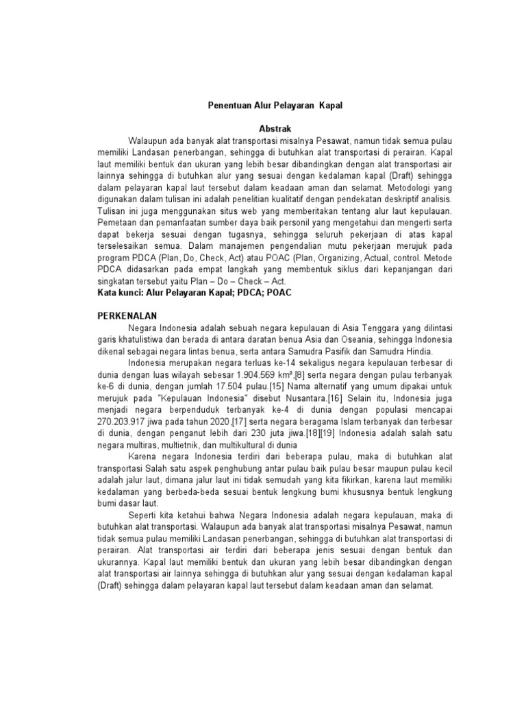 Penentuan Alur Pelayaran Kapal | PDF