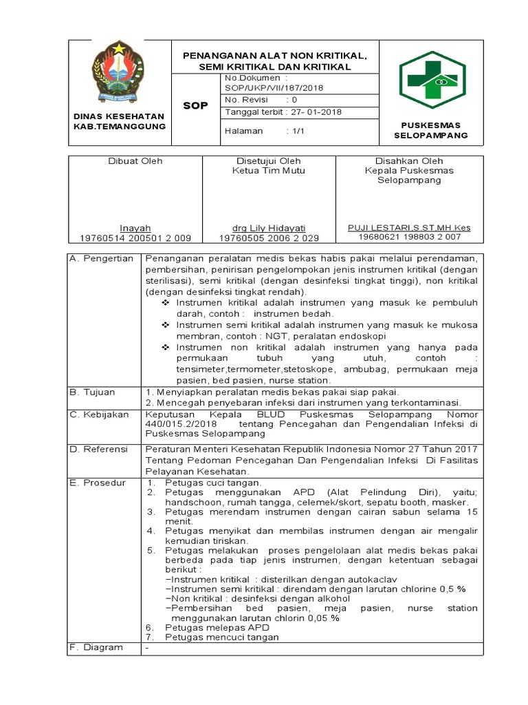 Sop Dekontaminasi | PDF | Sains & Matematika