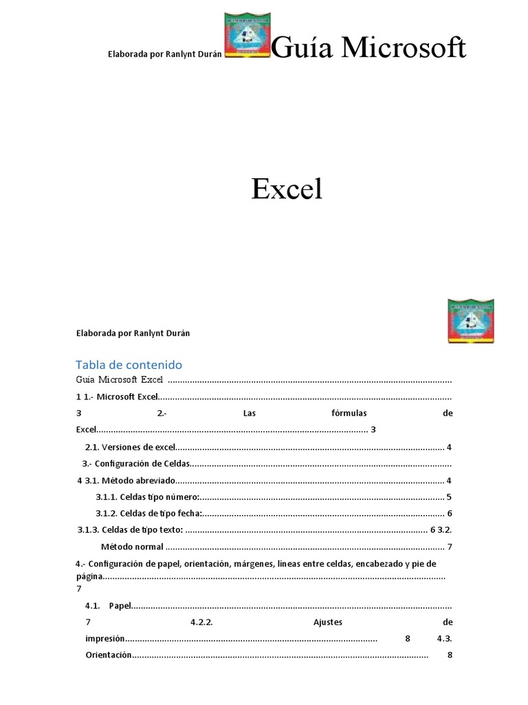 Guía Completa de Microsoft Excel | PDF | Microsoft Excel | Microsoft ...