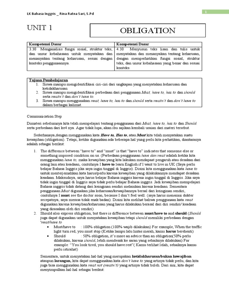 Kelas Xii Unit 1 p2 | PDF