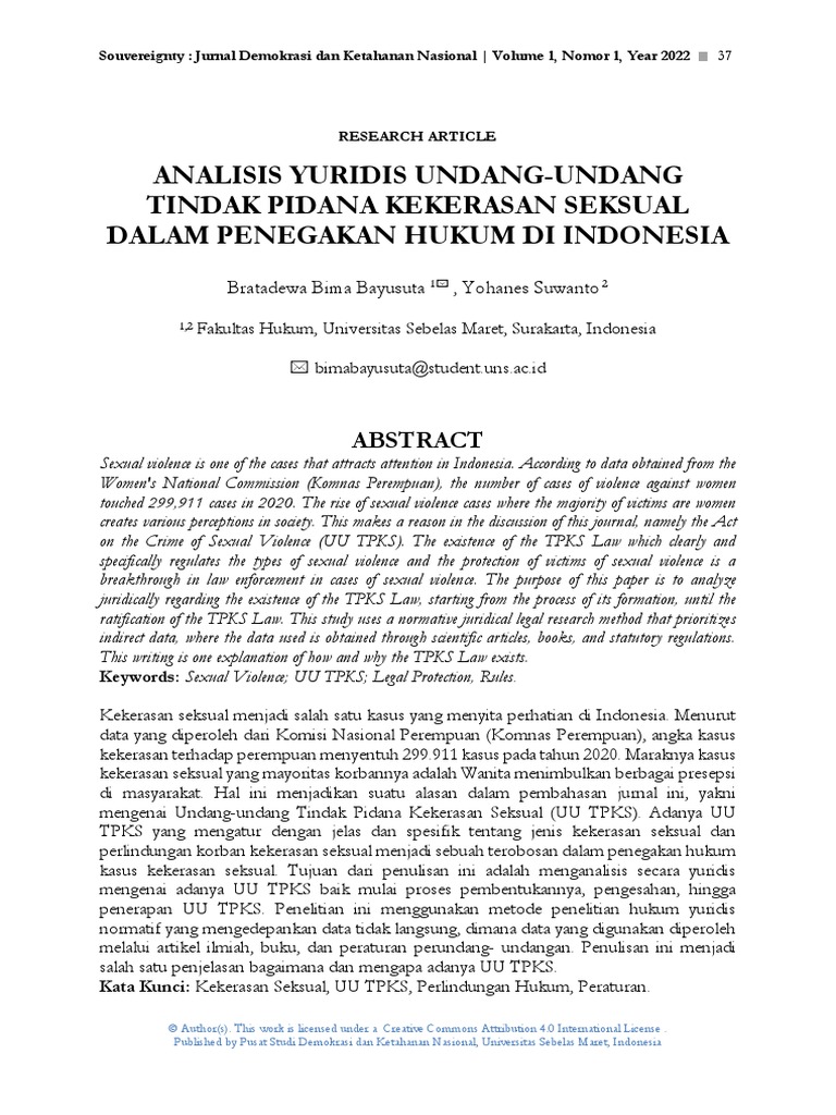 37 43edit Analisis Yuridis Undang Undang Tindak Pidana Kekerasan ...