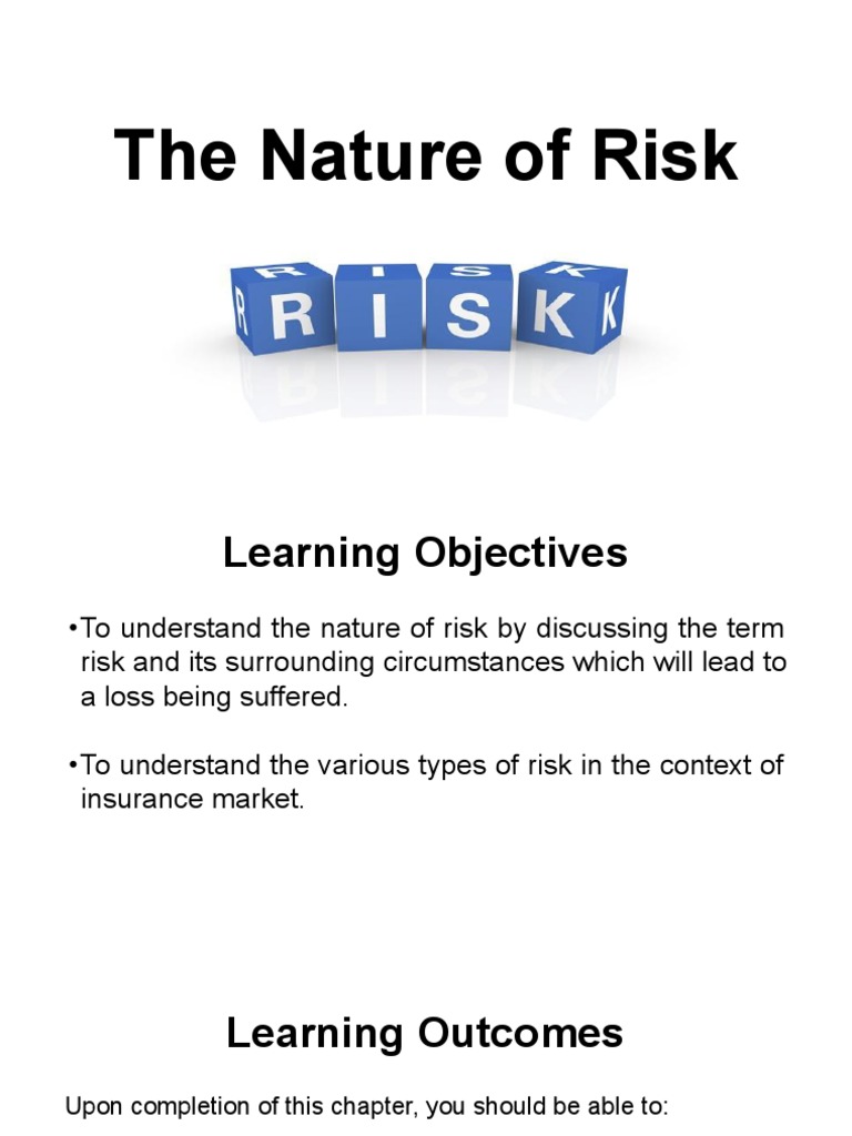 Chapter 1 - The Nature of Risk | PDF | Risk | Insurance