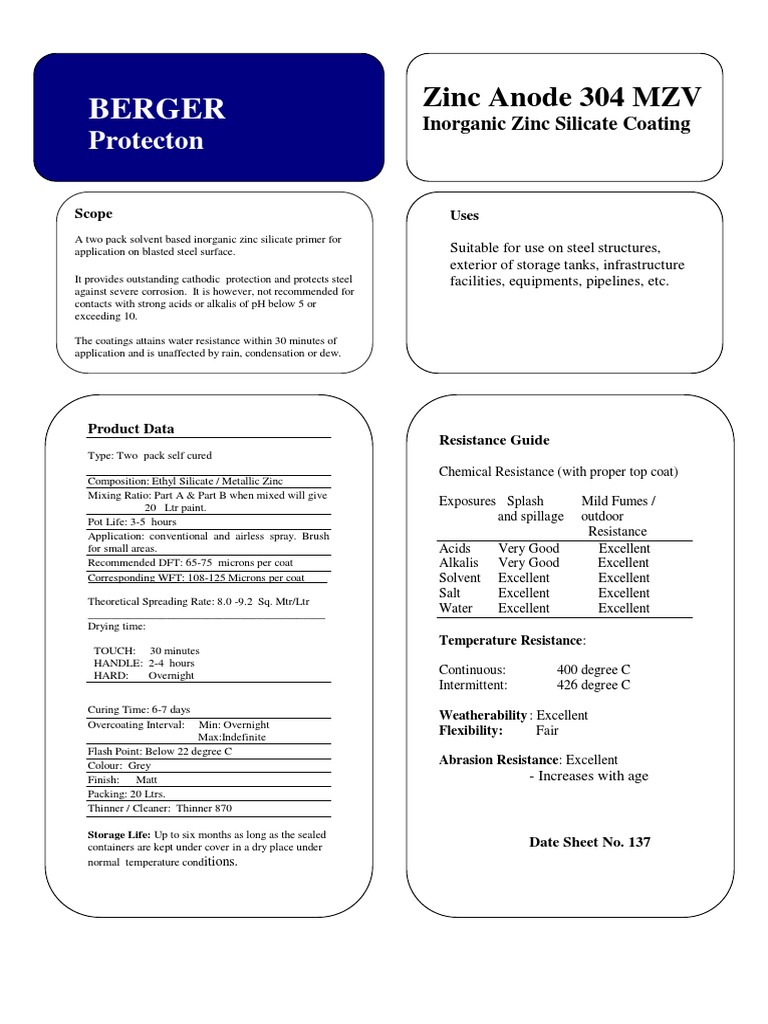 Zinc Anode 304 MZV Protects Steel Against Severe Corrosion | PDF ...