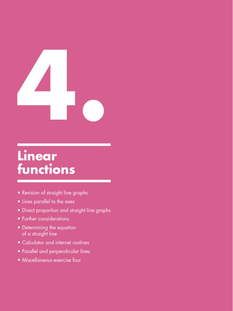 Linear Functions Pdf Line Geometry Cartesian Coordinate System