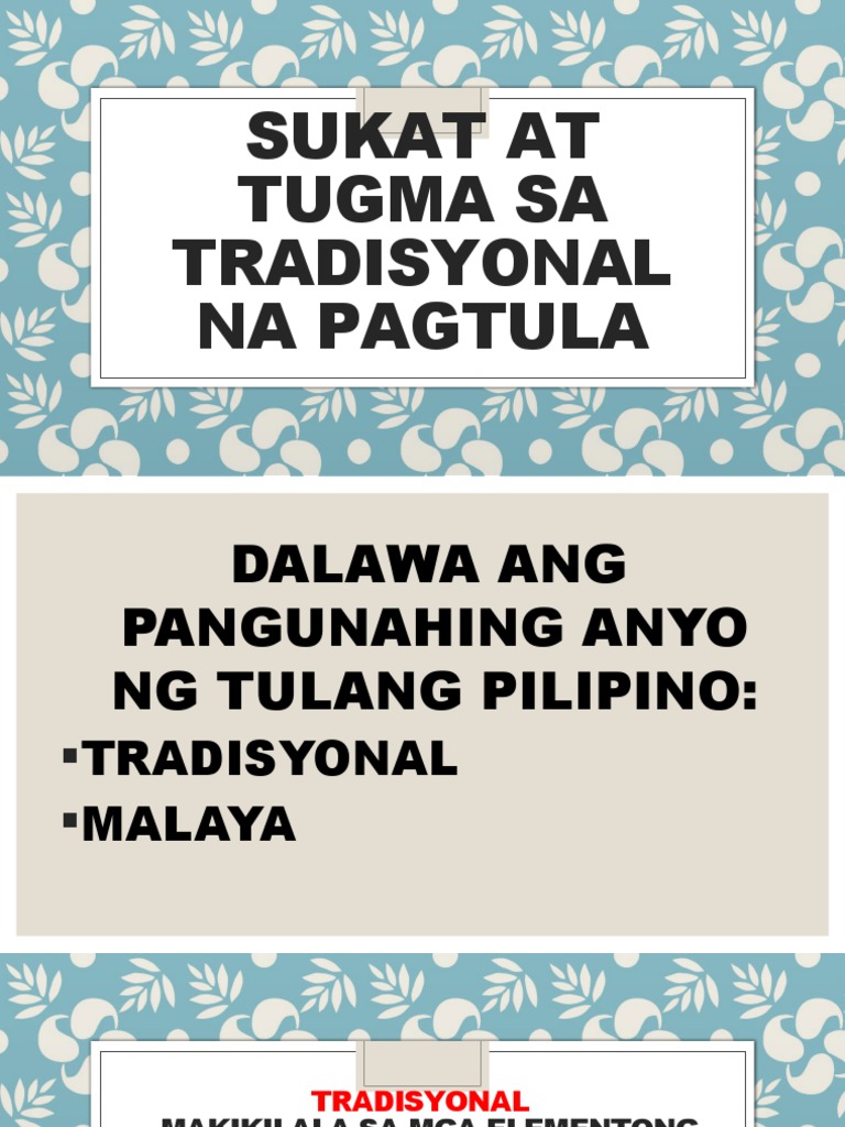 Filipino 8 Sukat at Tugma | PDF