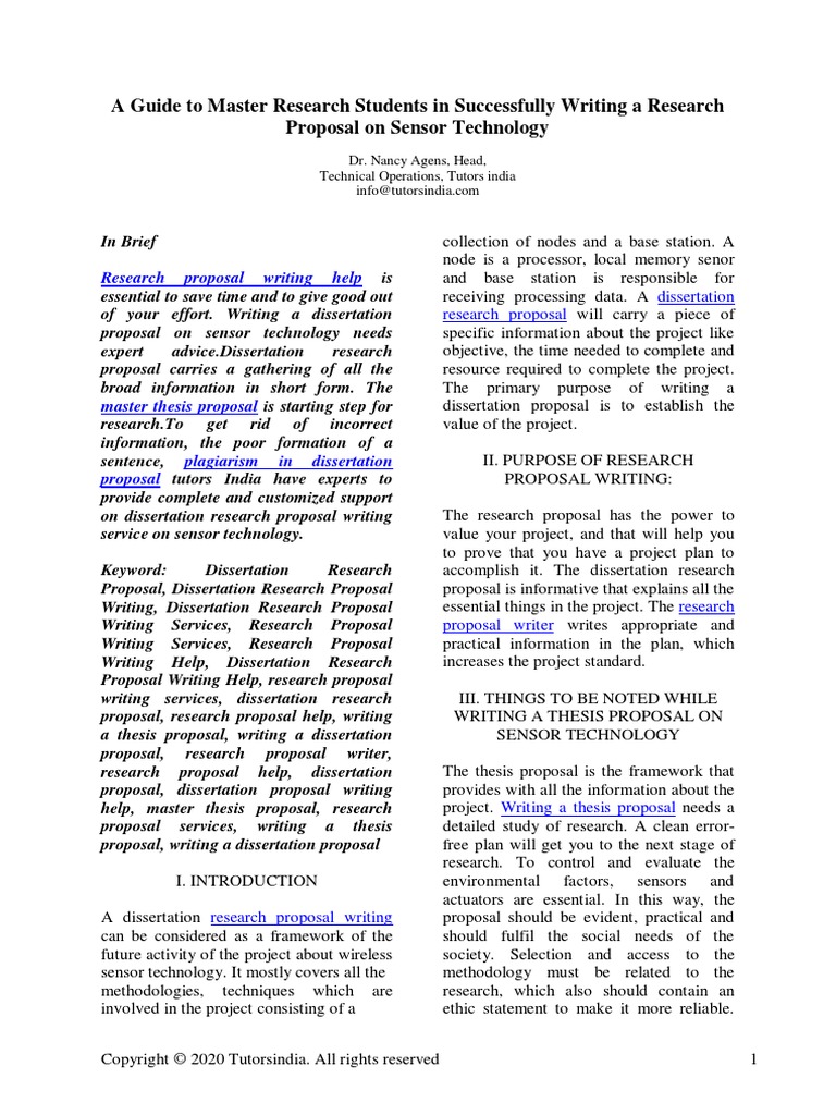 A Guide To Master Research in Writing A Research Proposal-Tutors India ...