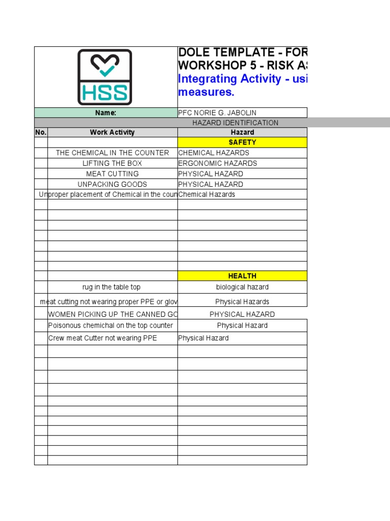 Risk Assessment - Group A (GROCERY STORE) | PDF | Personal Protective ...