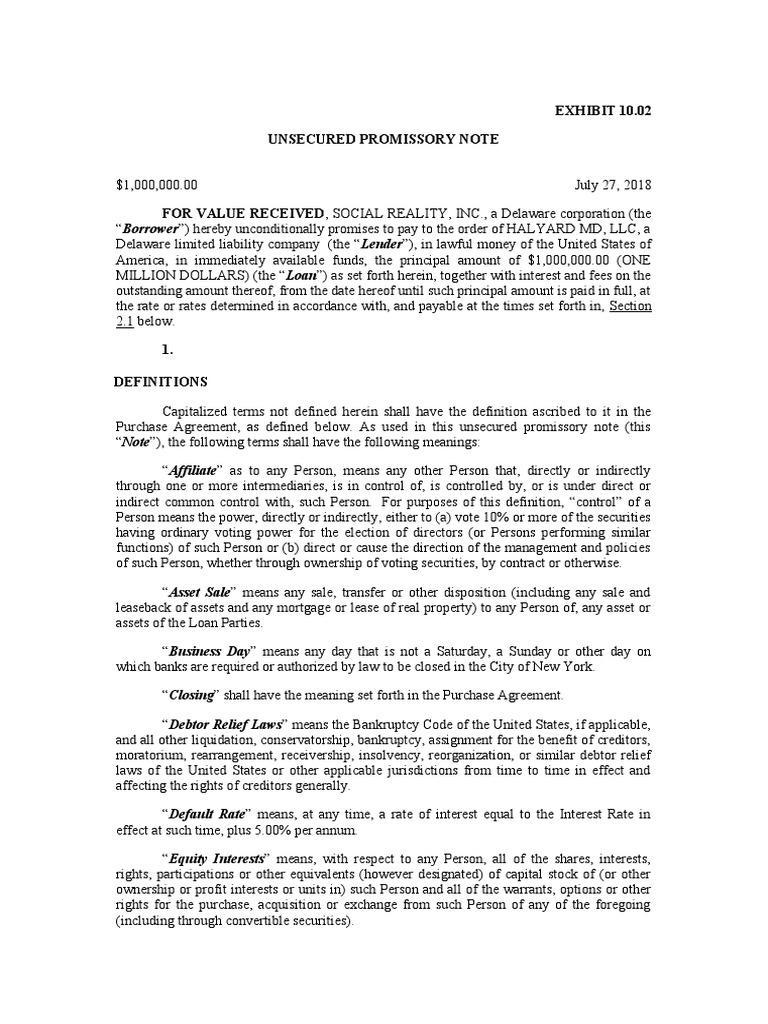 Promissory Note | PDF | Guarantee | Loans