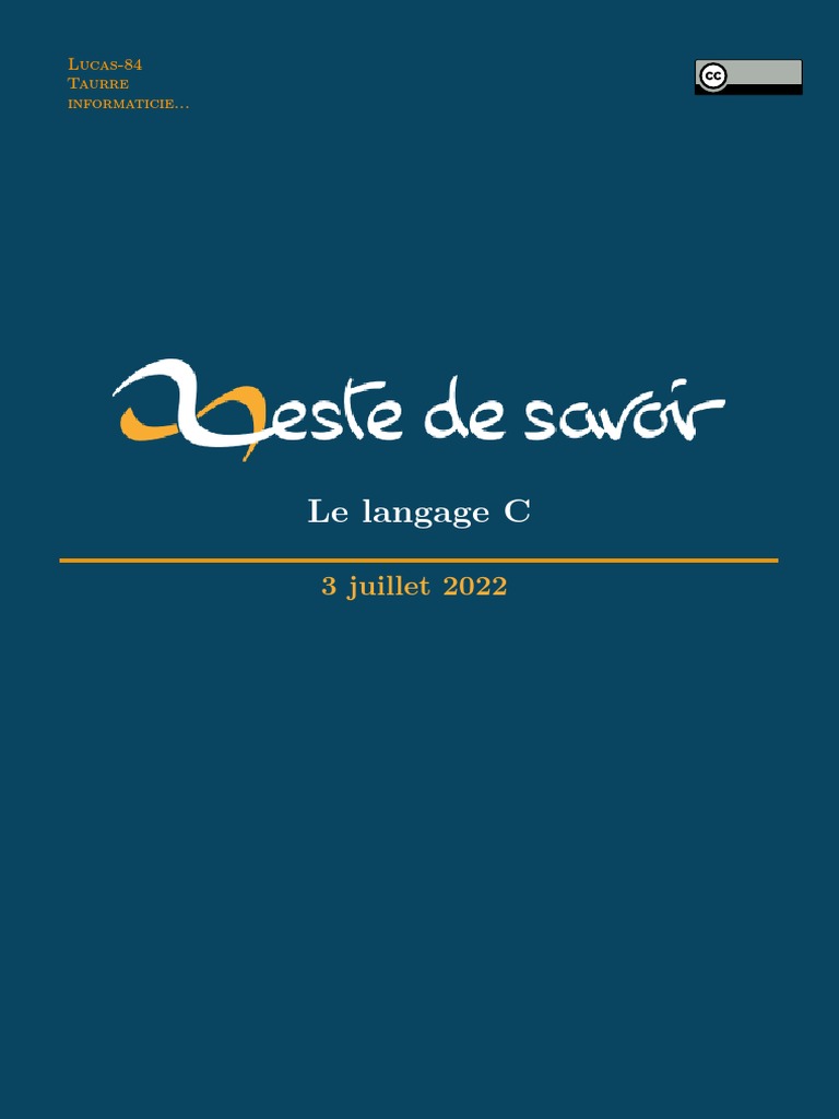 Le Langage C Test de Savoir 1 | PDF | Variable (informatique ...