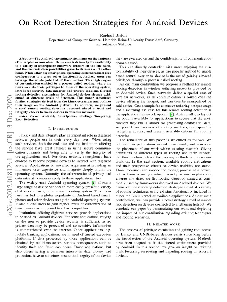 Root Detection | PDF | Android (Operating System) | Operating System