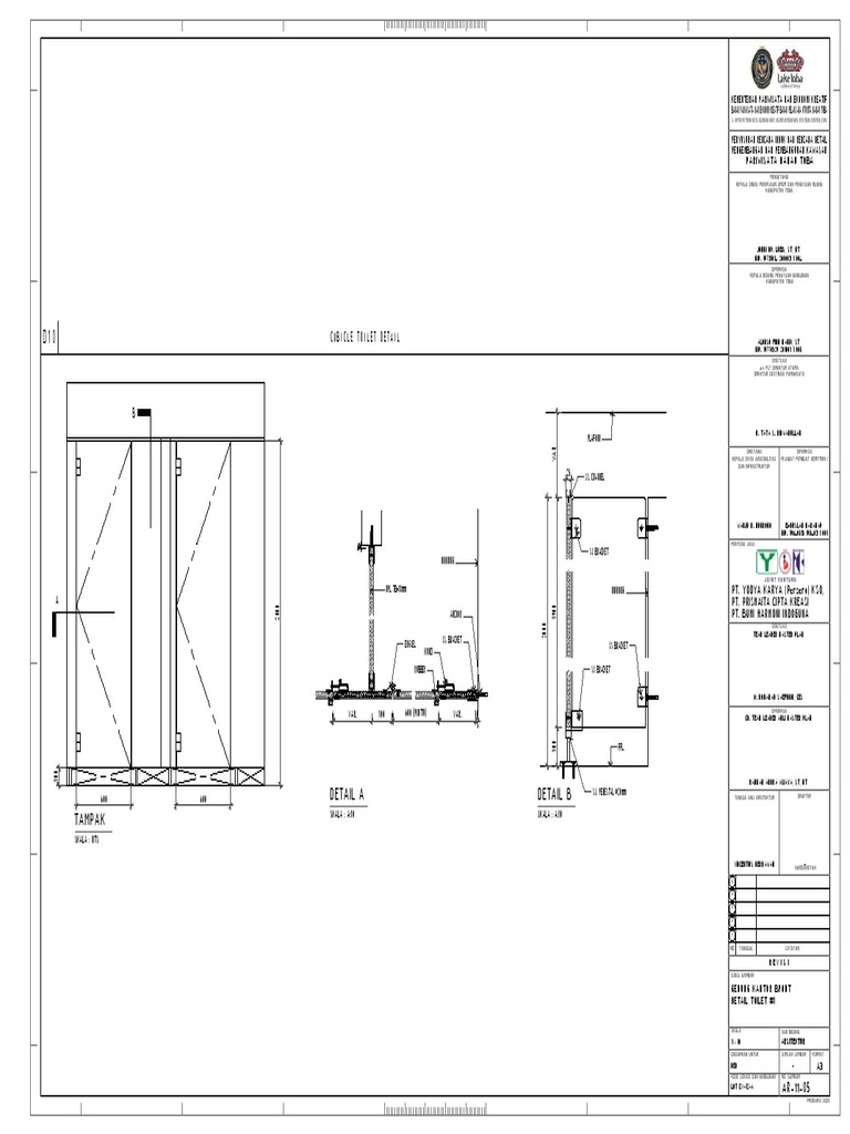 Detail Toilet Cubicle untuk Gedung BPODT | PDF