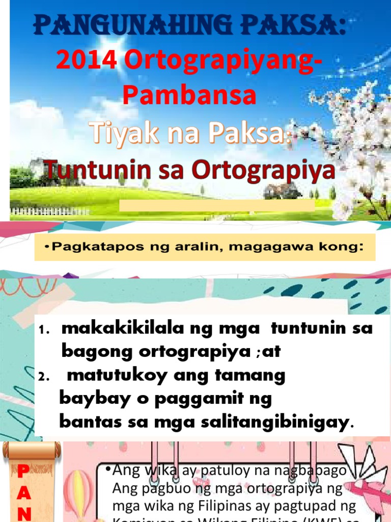 Ortograpiya 10 | PDF