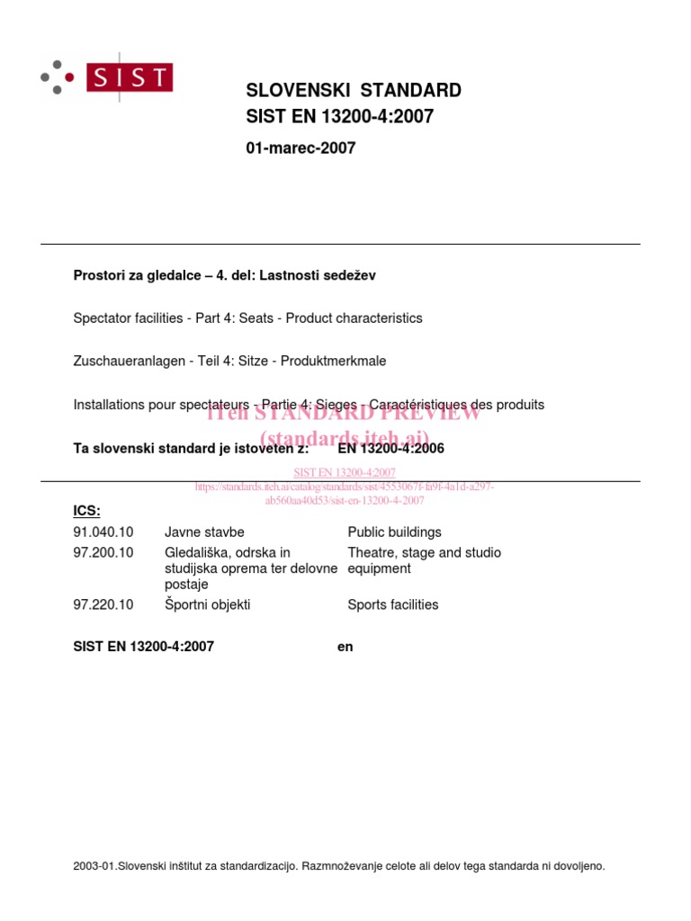 Sist en 13200 4 2007 | PDF | Materials