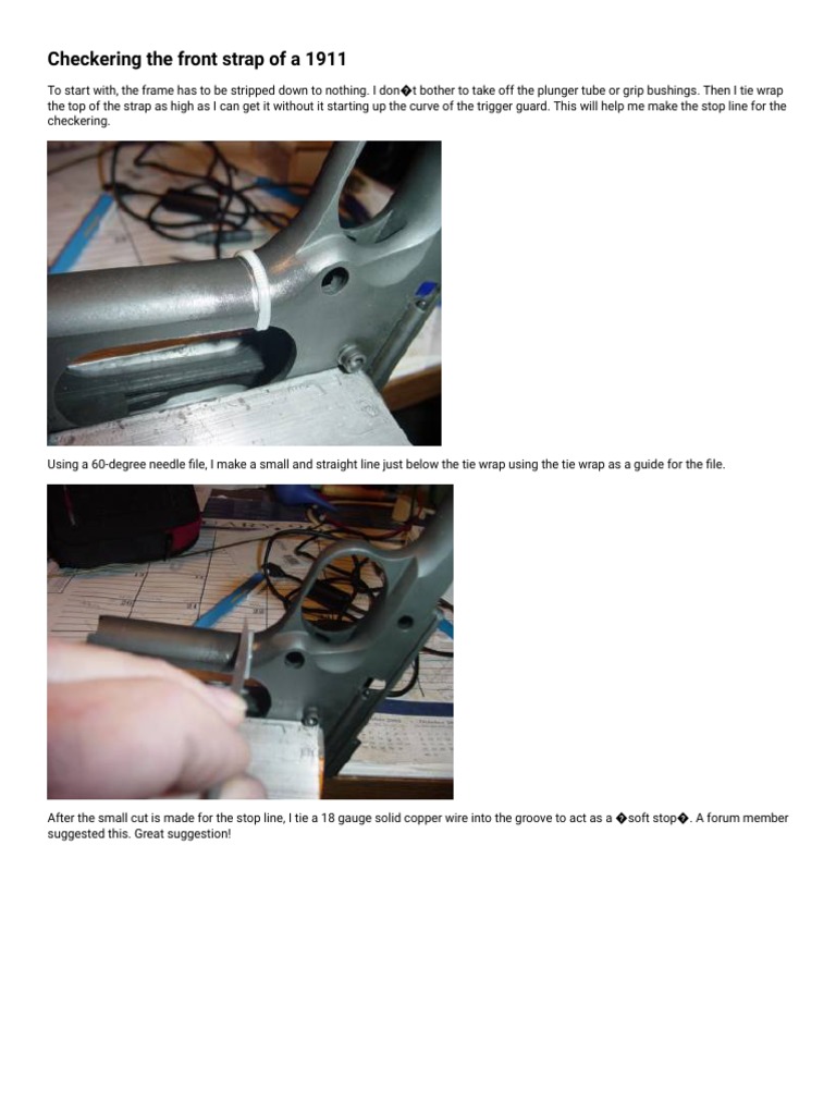 1911 Frontstrap Checkering | PDF | Home & Garden