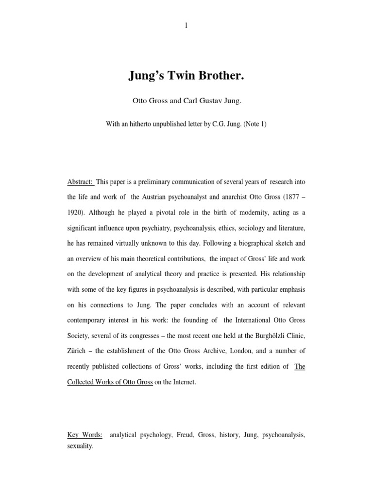 Otto Gross | PDF | Psychoanalysis | Sigmund Freud
